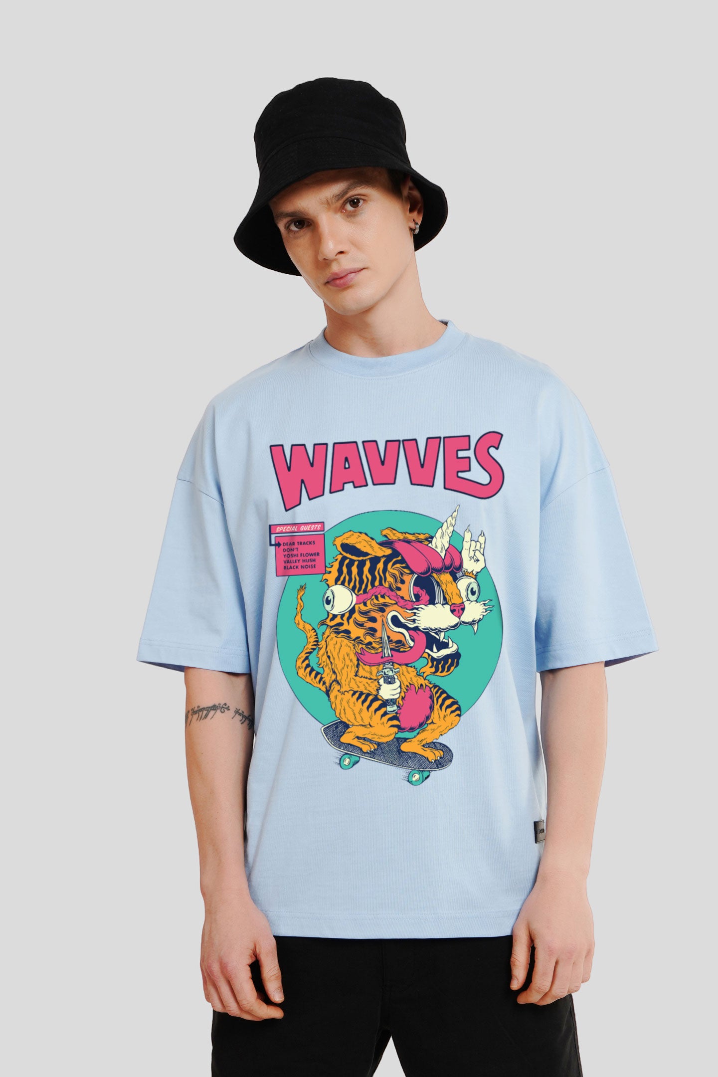 Buy Wavves Powder Blue Printed T-Shirt Online - Underrated Club