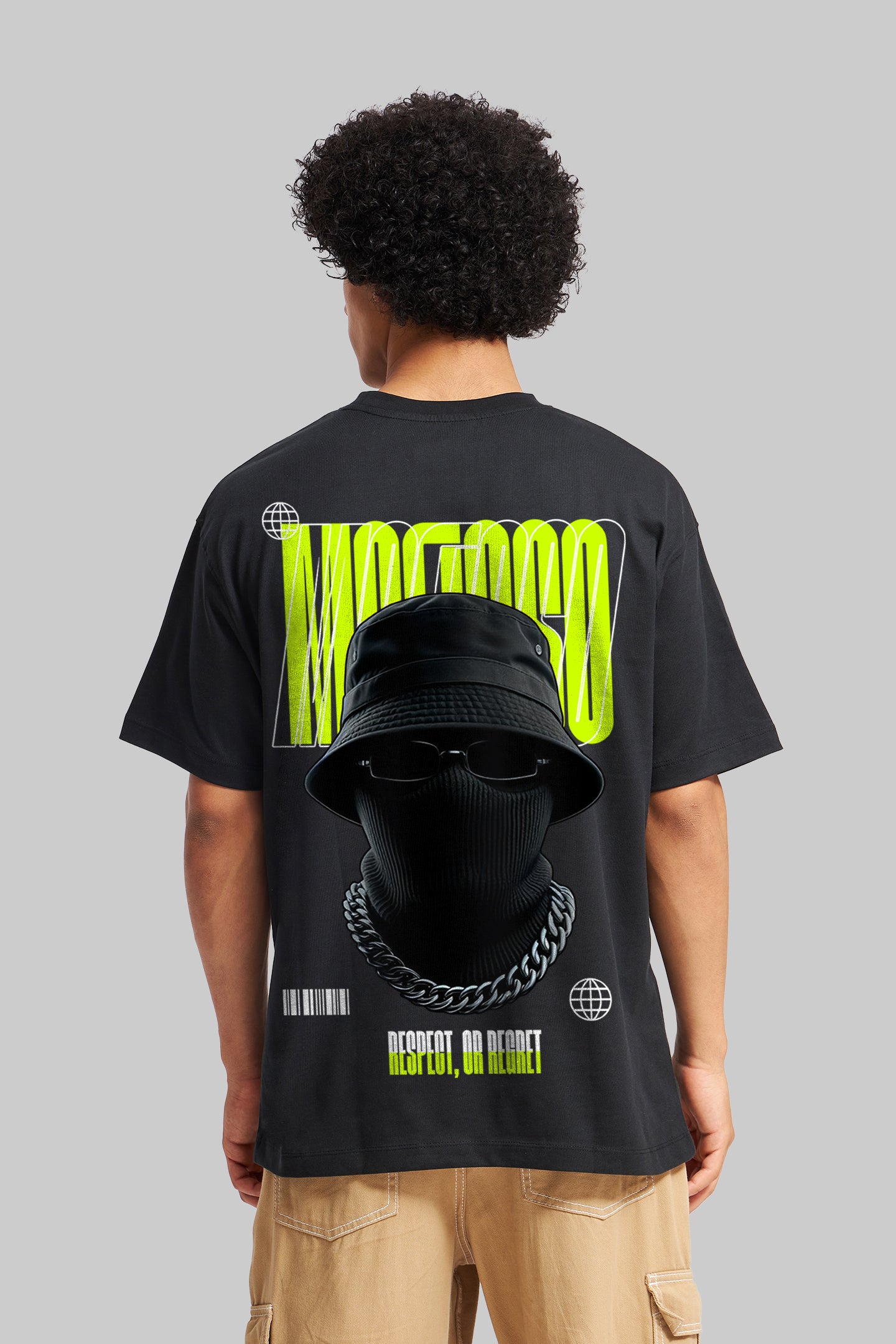 Mafiaso Black Oversized Fit T-Shirt Men