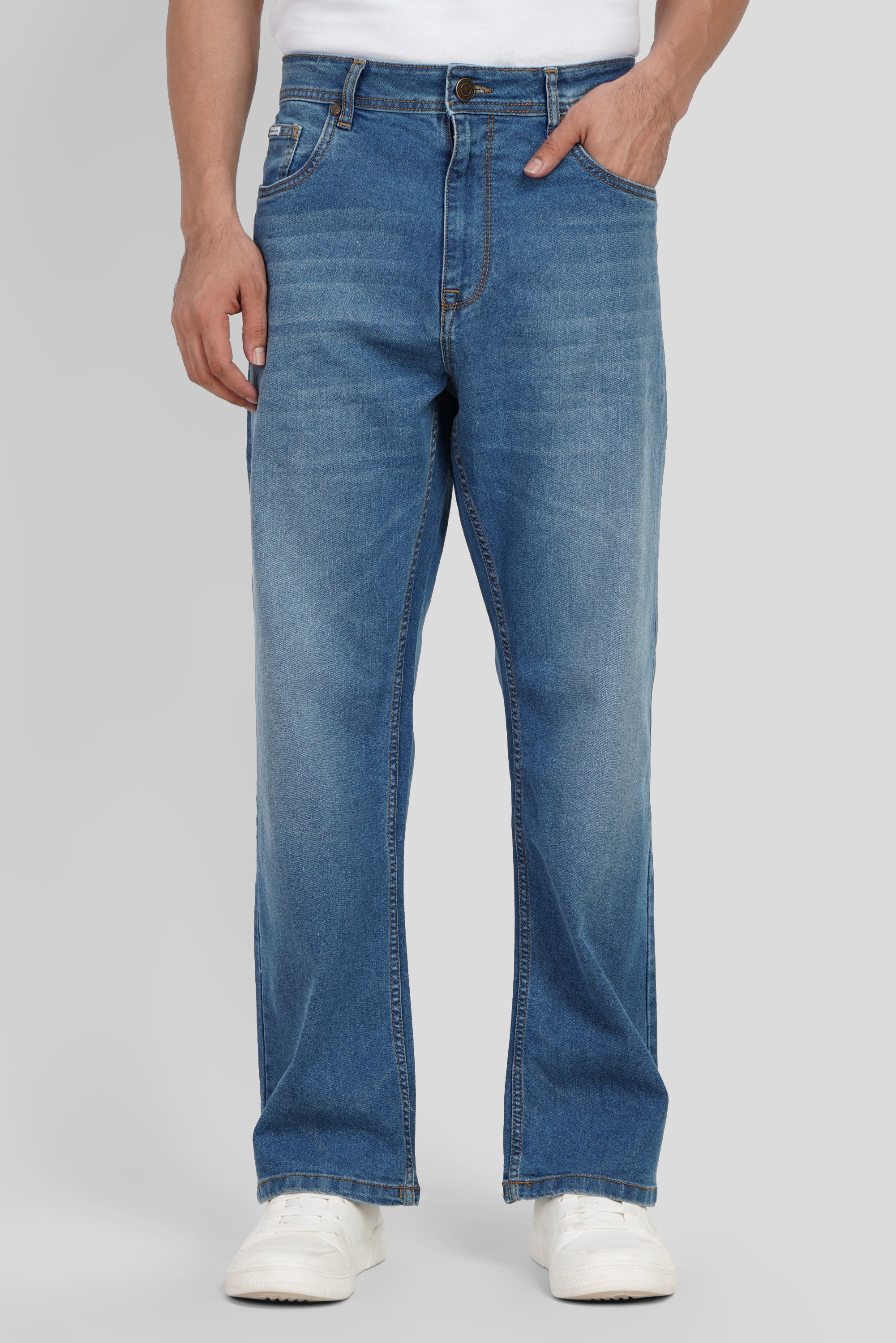 Shop Blue High Rise Men's Bootcut Jeans Online